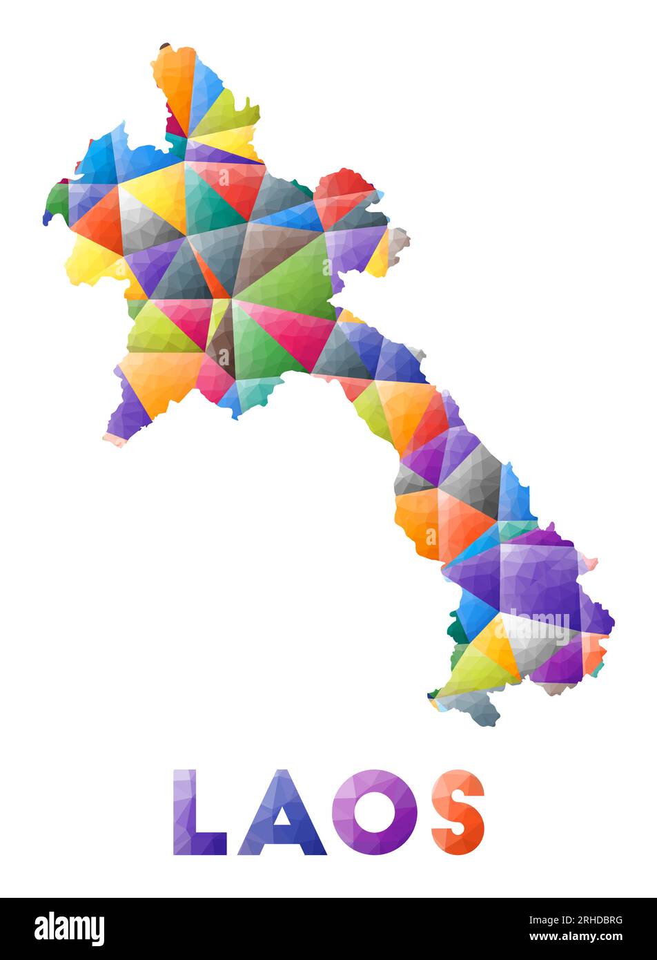 Laos outline silhouette map illustration Cut Out Stock Images ...