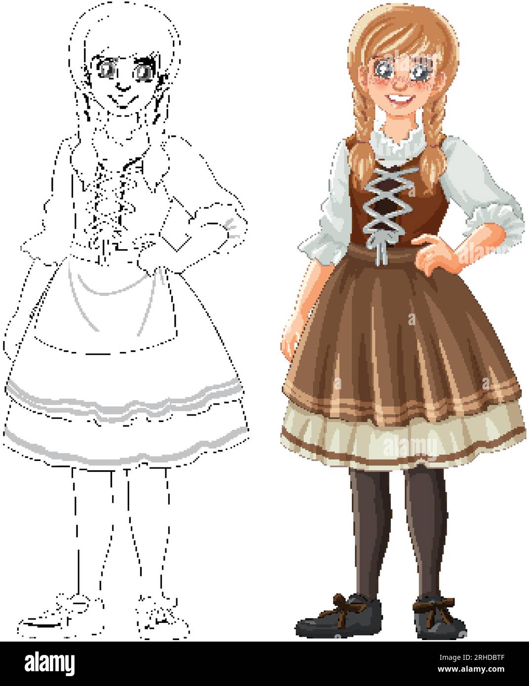 German style braids hi-res stock photography and images - Alamy