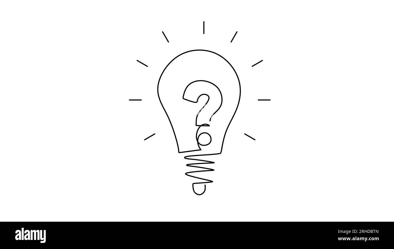 One single line of big lamp isolated on white background Stock Vector ...