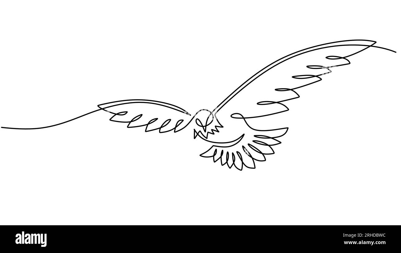 One line eagle design Stock Vector Images - Alamy