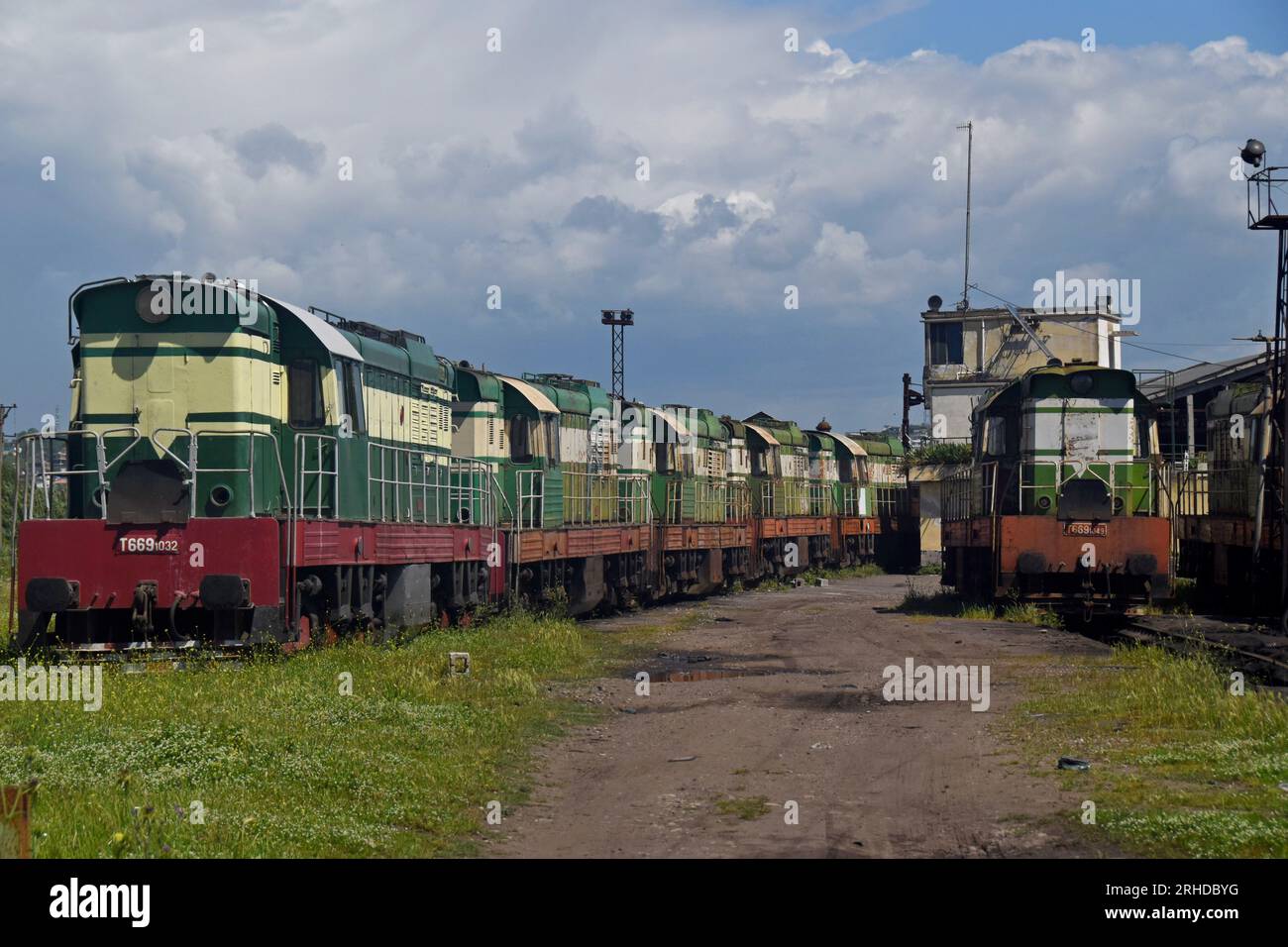 Ex Czech Railways CKD diesel locomotives at the Shkozet Depot of ...