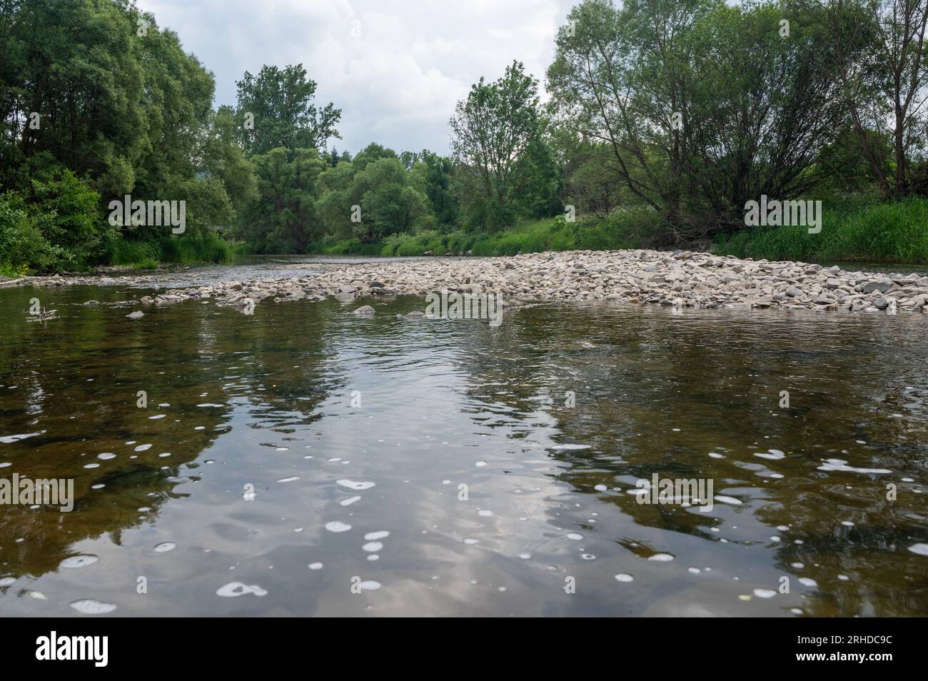 The Eder - A river in Germany in a green landscape Stock Photo - Alamy