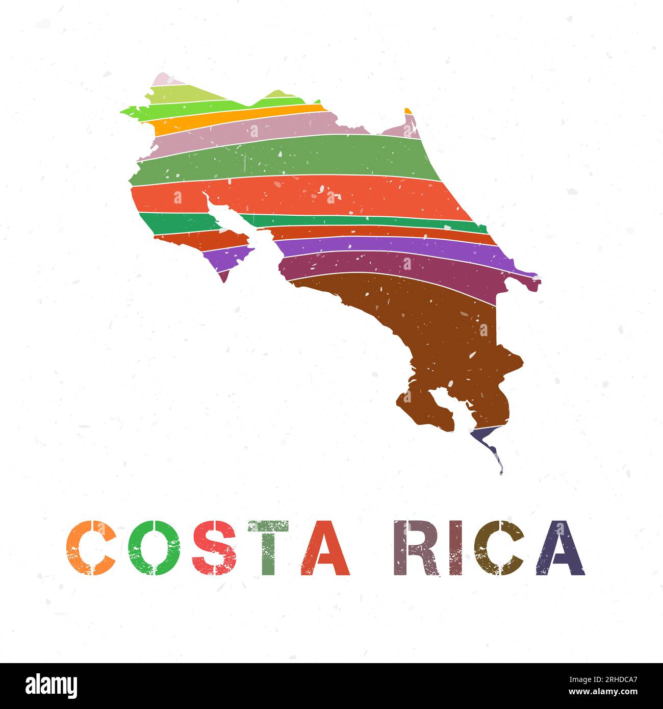 Costa Rica map design. Shape of the country with beautiful geometric ...