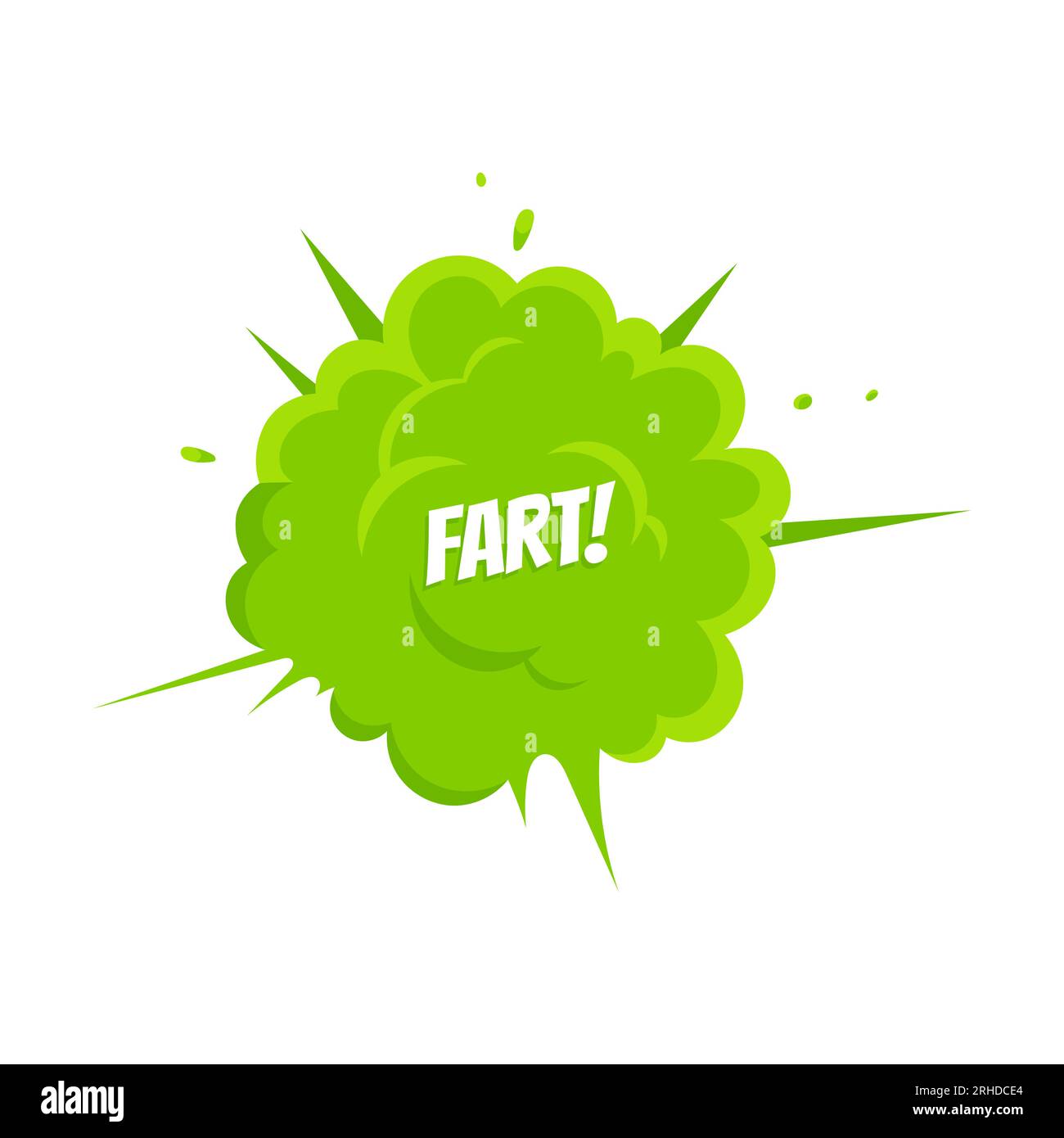 Smelling green cartoon smoke or fart clouds flat style design vector ...