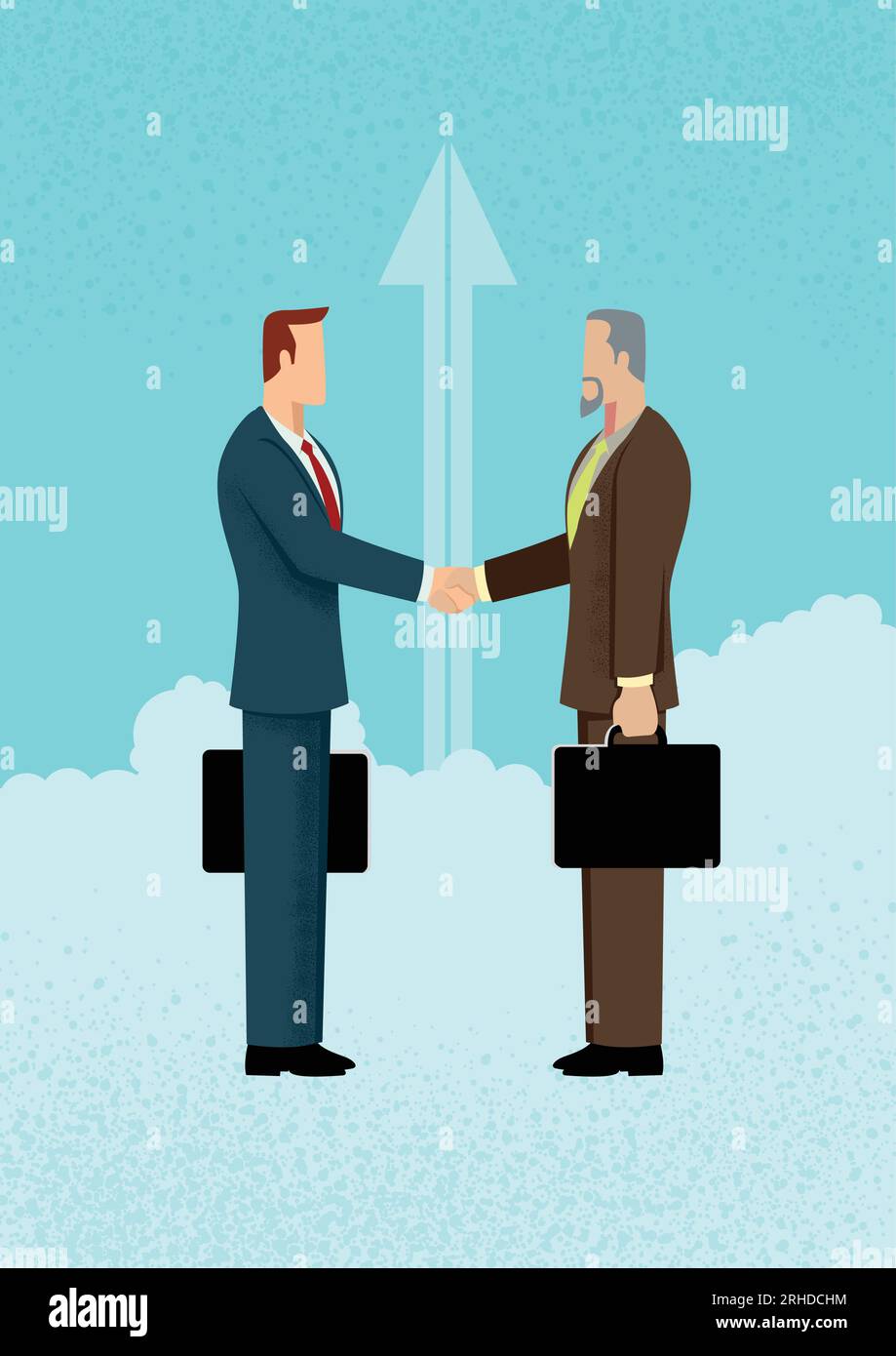 Simple flat vector illustration of business, business deal, business ...