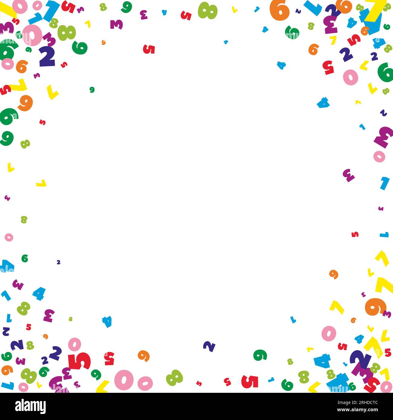 Falling bright numbers. Math study concept with flying digits ...