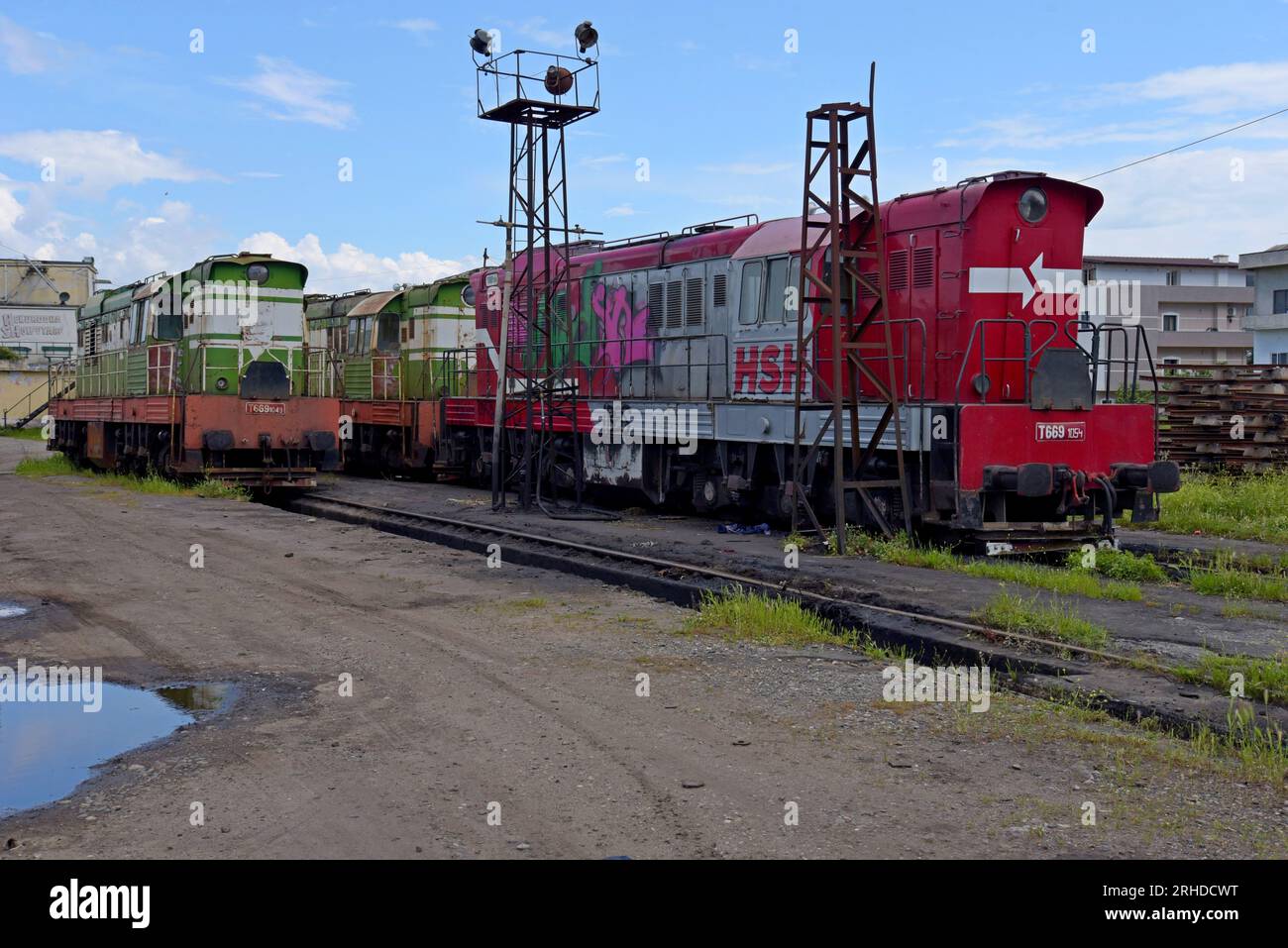 Ex Czech Railways CKD diesel locomotives at the Shkozet Depot of ...