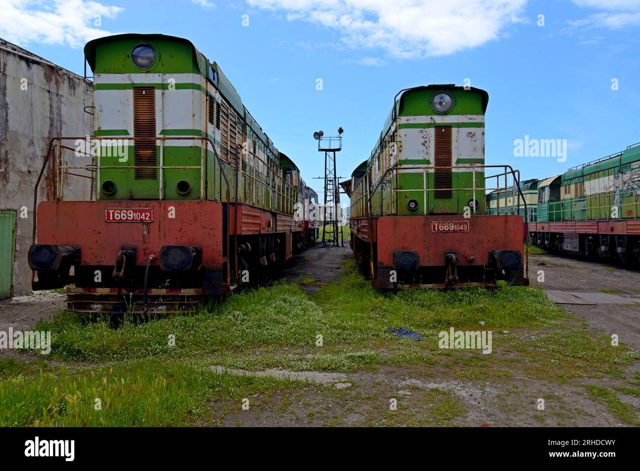 Ex Czech Railways CKD diesel locomotives at the Shkozet Depot of ...