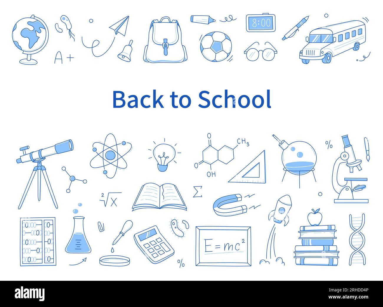 Back to school education doodle icon. Hand drawn line doodle sketch ...