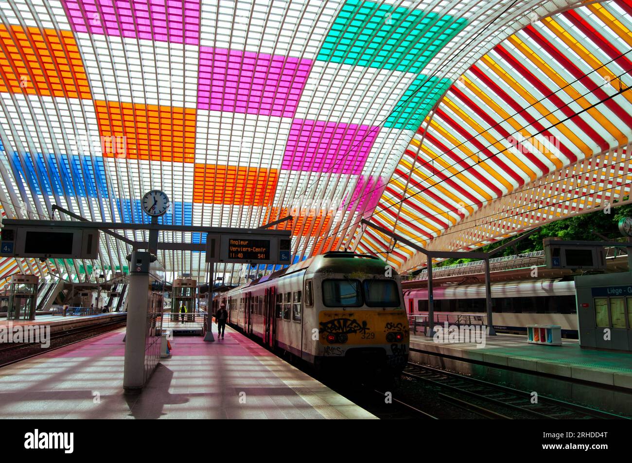 Liège, Belgium - 07-22-23: SNCB train at Guillemins station in Liège ...
