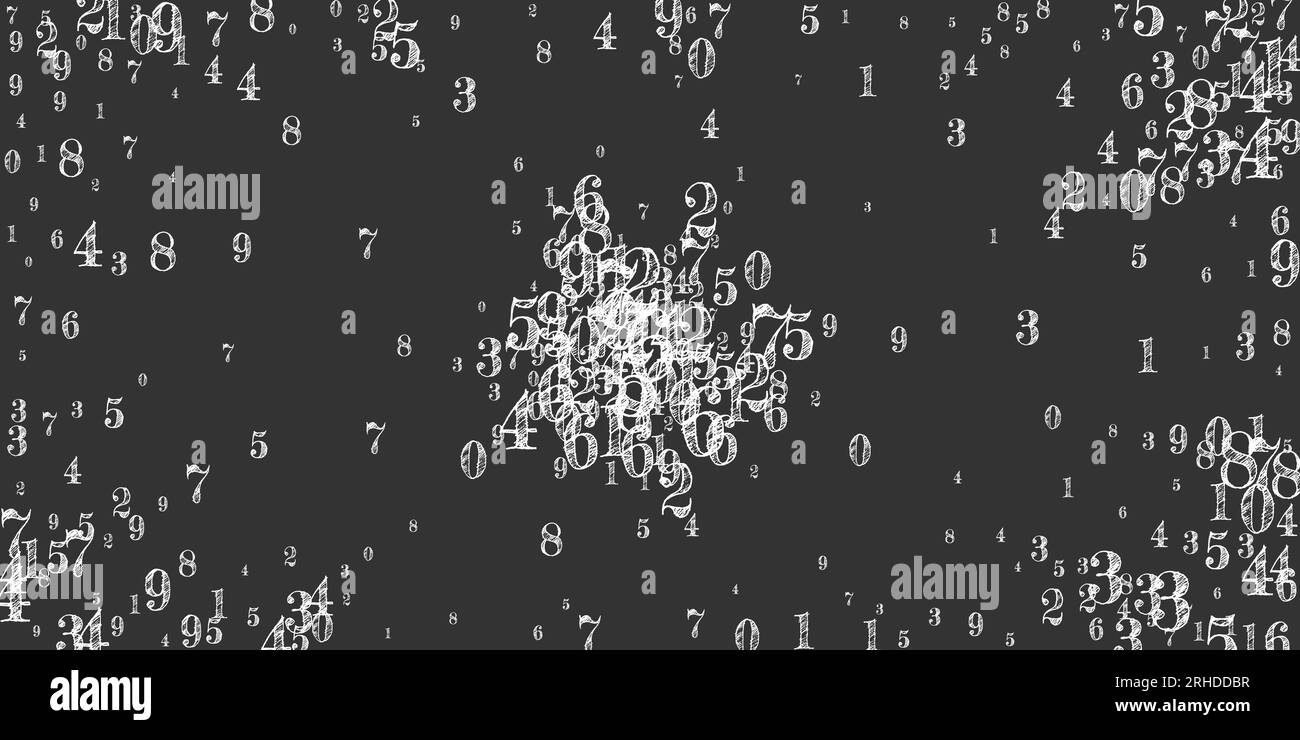 Falling numbers. Math study concept with flying digits. Back to school ...