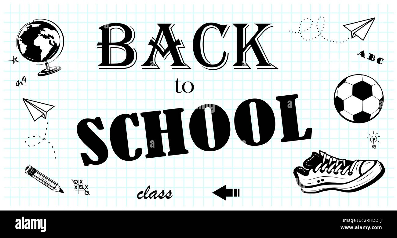 not colored objects of school Stock Photo - Alamy