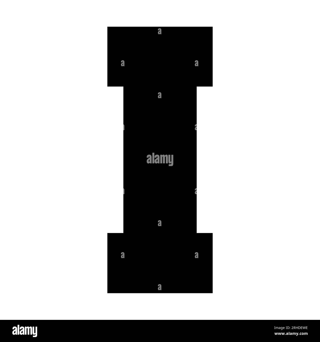 I letter college jersey sports font on white background. Isolated, no ...