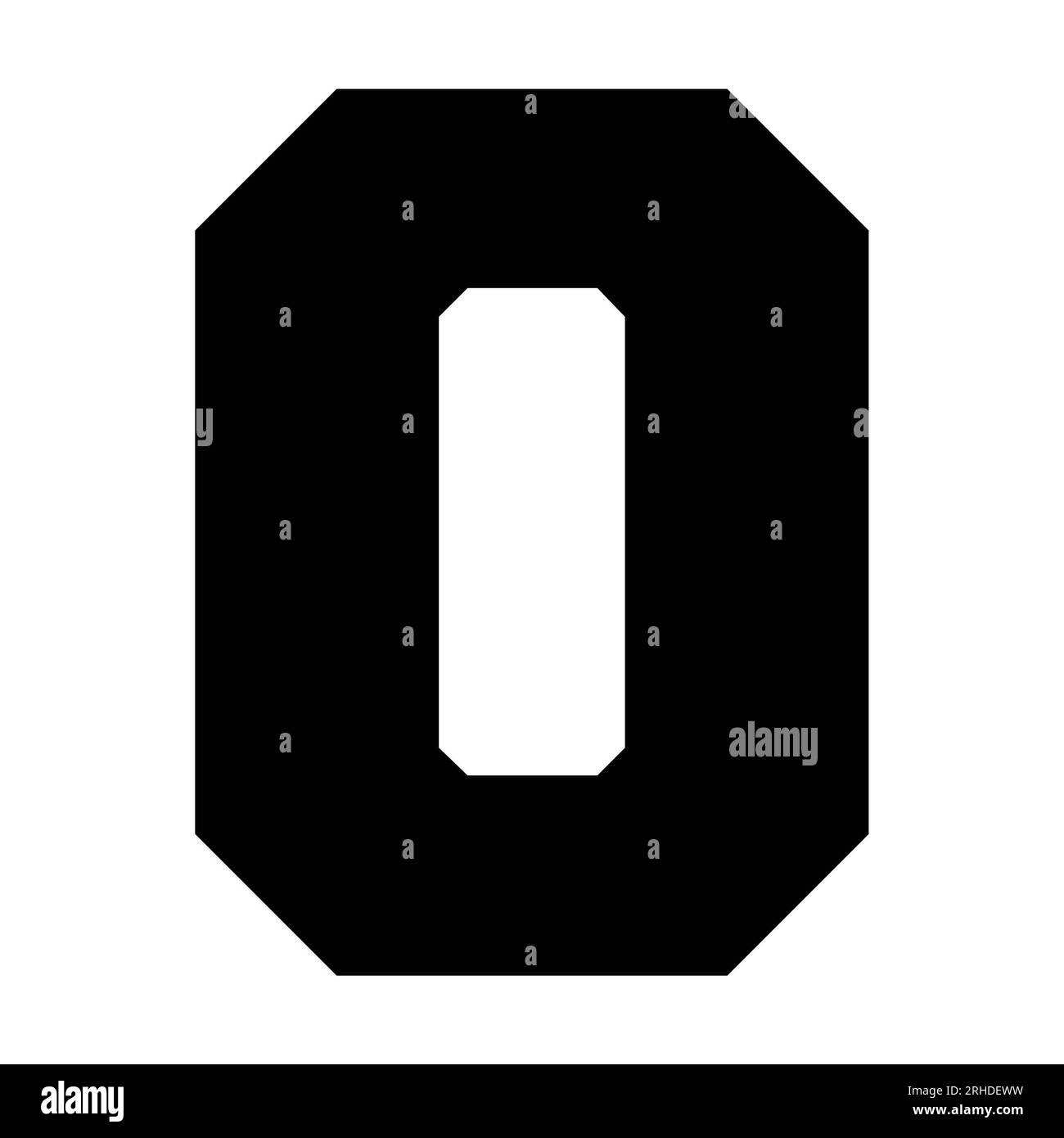 O letter college jersey sports font on white background. Isolated, no ...