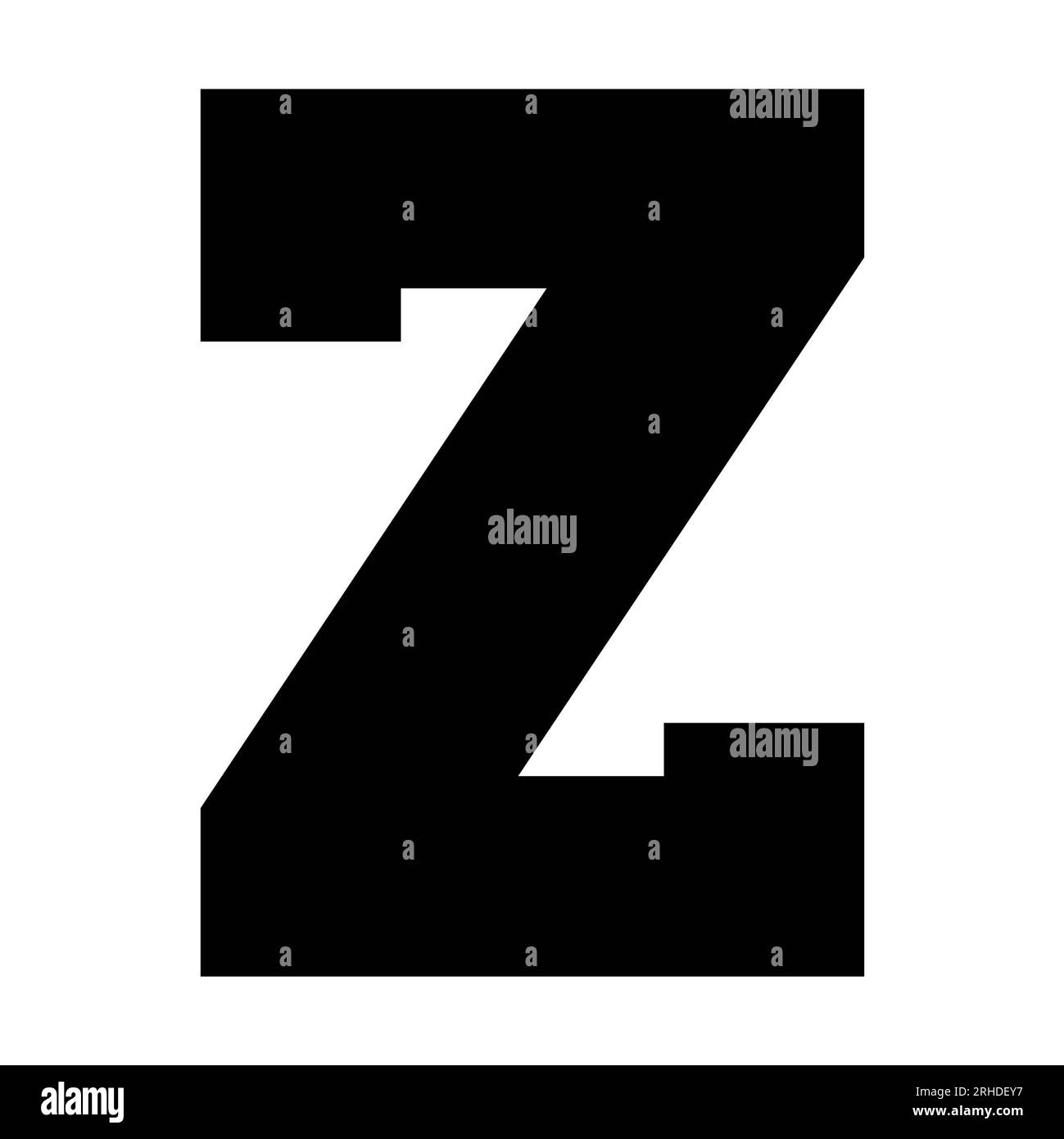 Z letter college jersey sports font on white background. Isolated, no ...