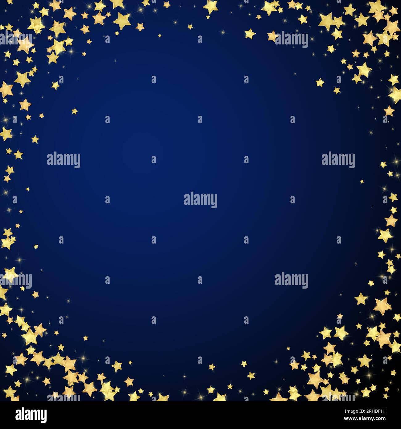 Magic stars vector overlay. Gold stars scattered around randomly ...