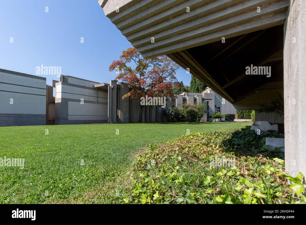 This monumental funeral complex was commissioned by Onorina Brion ...