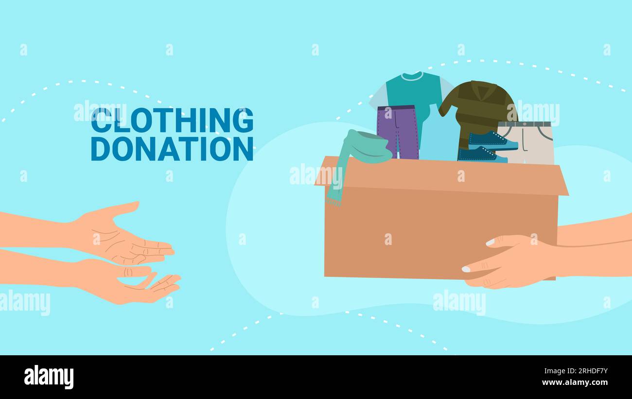 Giving charity box Stock Vector Images - Alamy