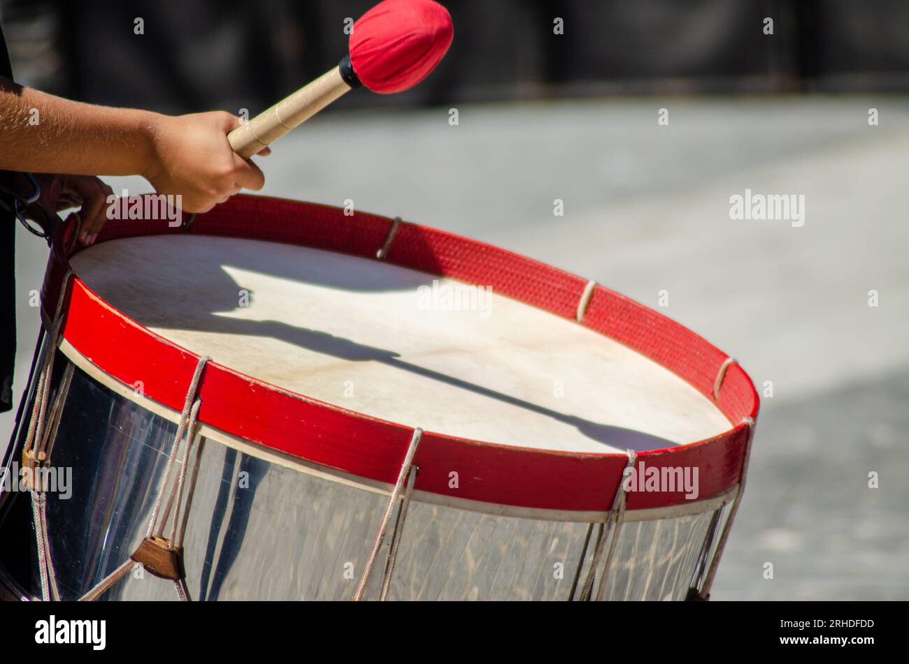 Red Marching Bass Drum