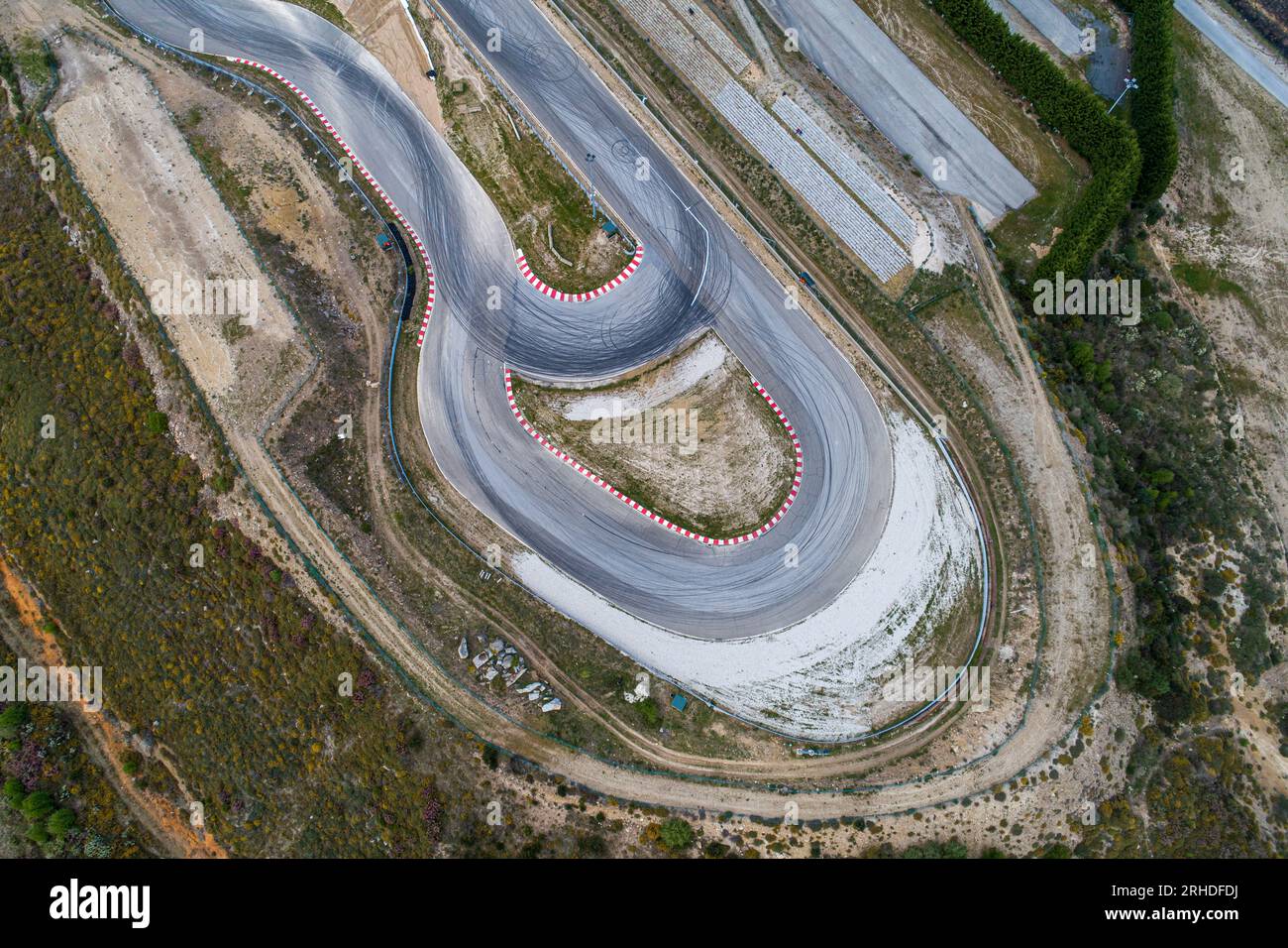 aerial view of a rallycross circuit Stock Photo - Alamy