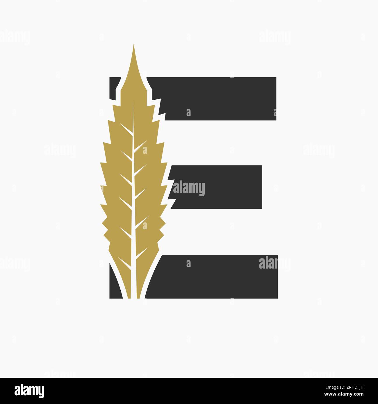 Letter E Cannabis Logo Concept With Marijuana Leaf Icon Stock Vector ...