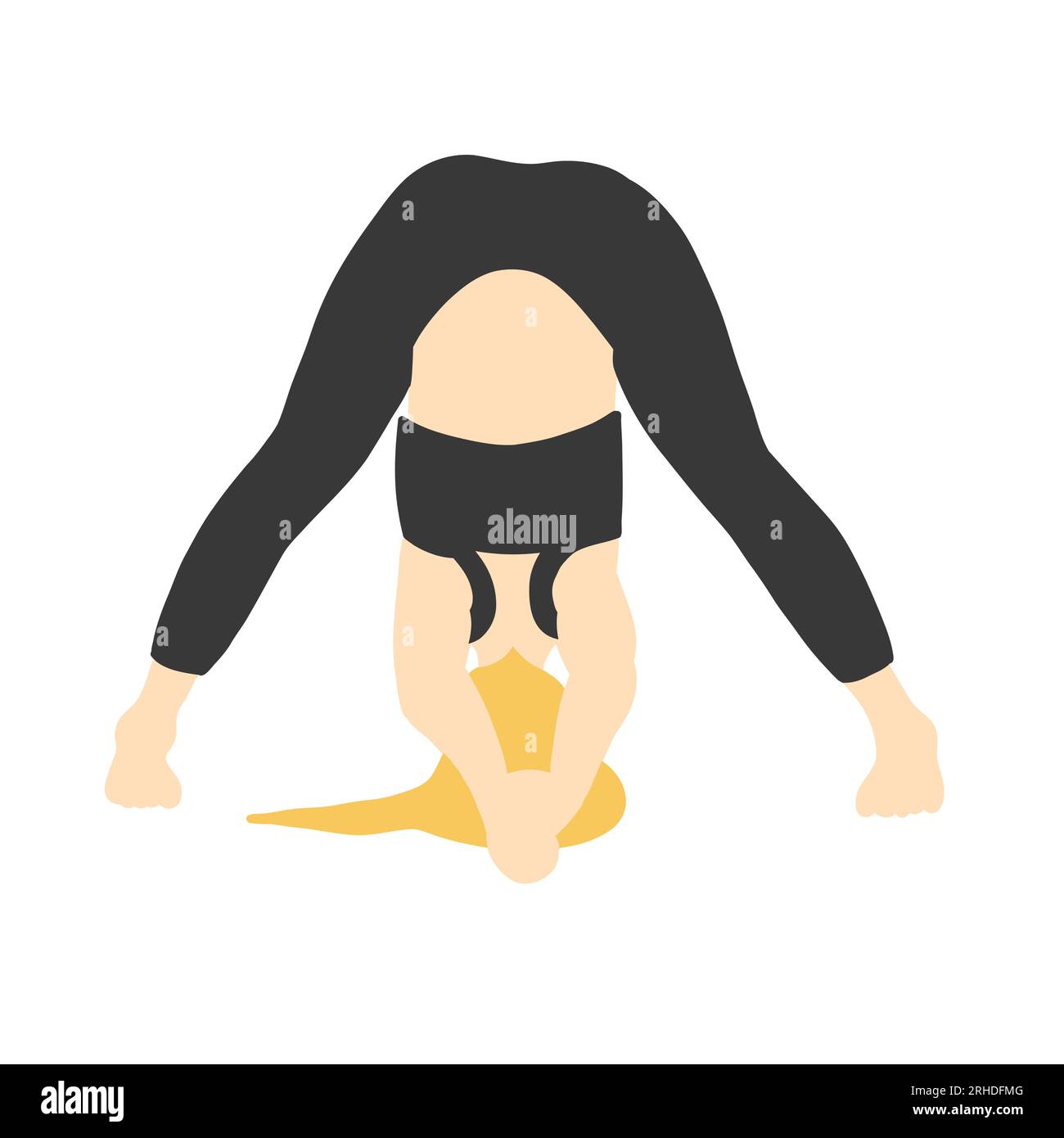 Flexibility yoga poses collection. European female, lady, woman, girl ...