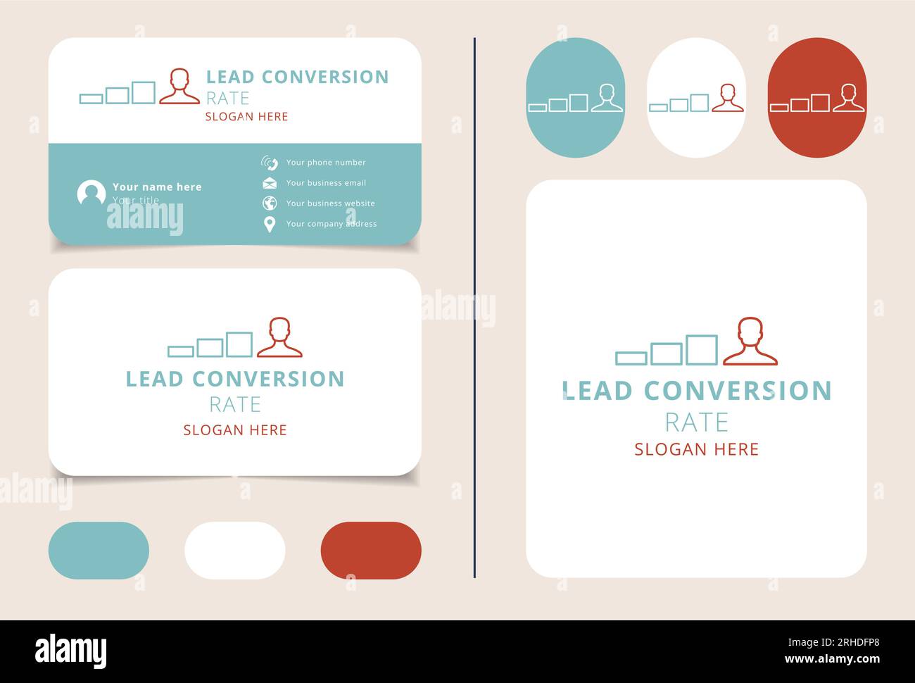 Lead conversion logo design with editable slogan. Branding book and ...