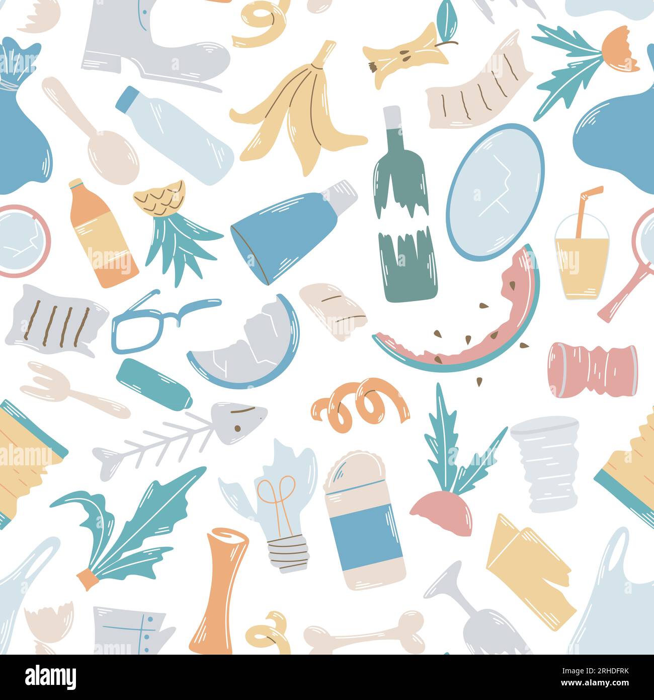 Assorted trash Stock Vector Images - Alamy