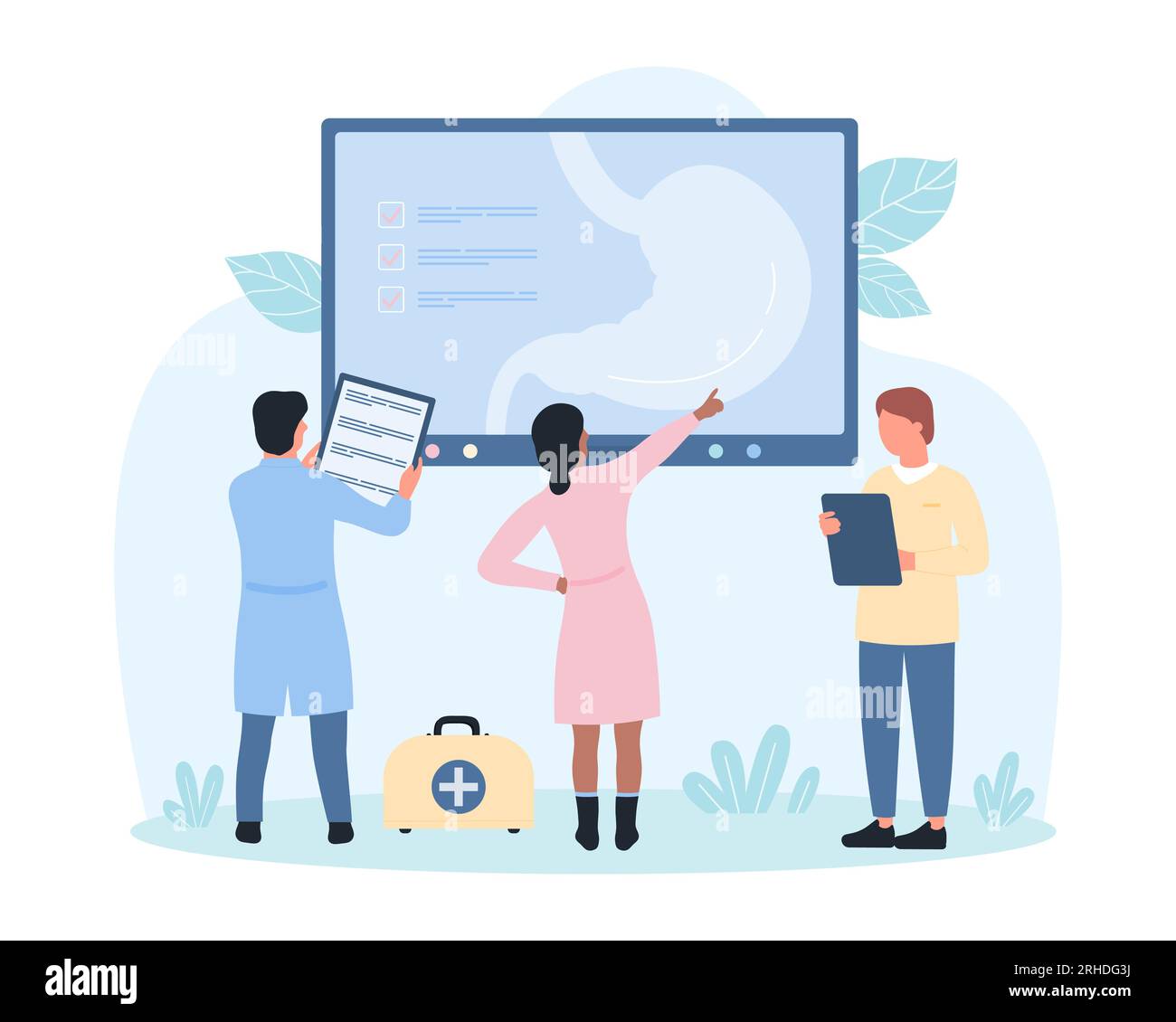 Digestive system treatment and hospital checkup, gastroenterology ...