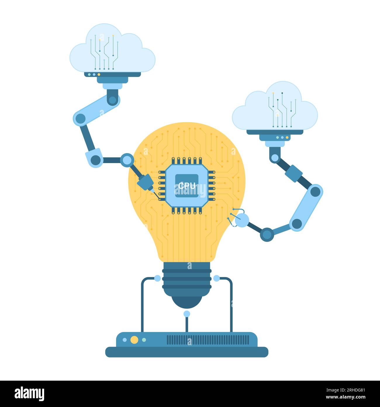 Project planning, analytics and idea innovation process by AI vector ...
