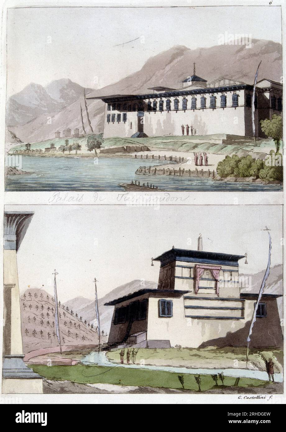 Tibet : palais de Tassisoudon et palais du Lama Cassatou - in "Le ...