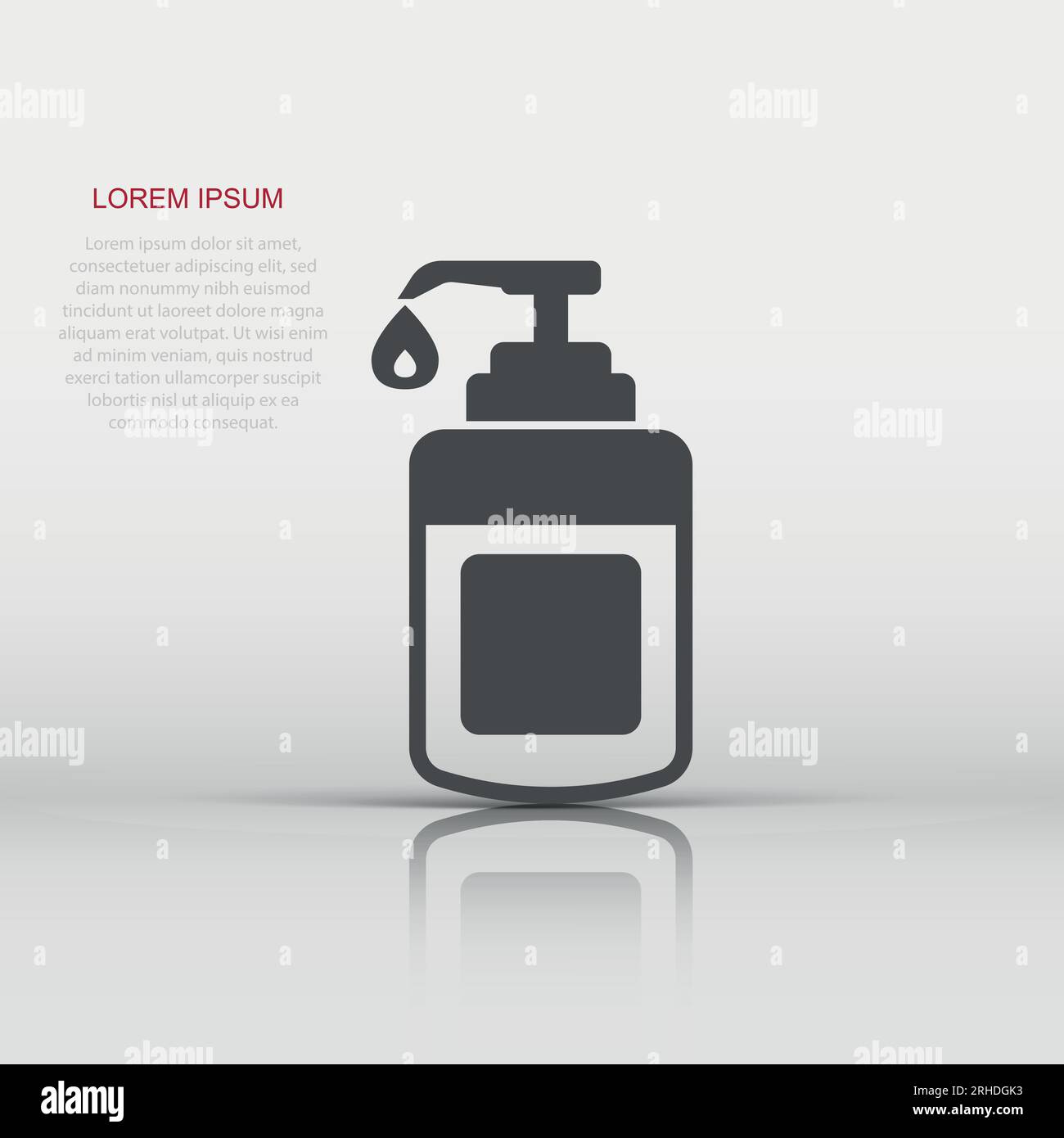 Hand sanitizer icon in flat style. Antiseptic bottle vector ...
