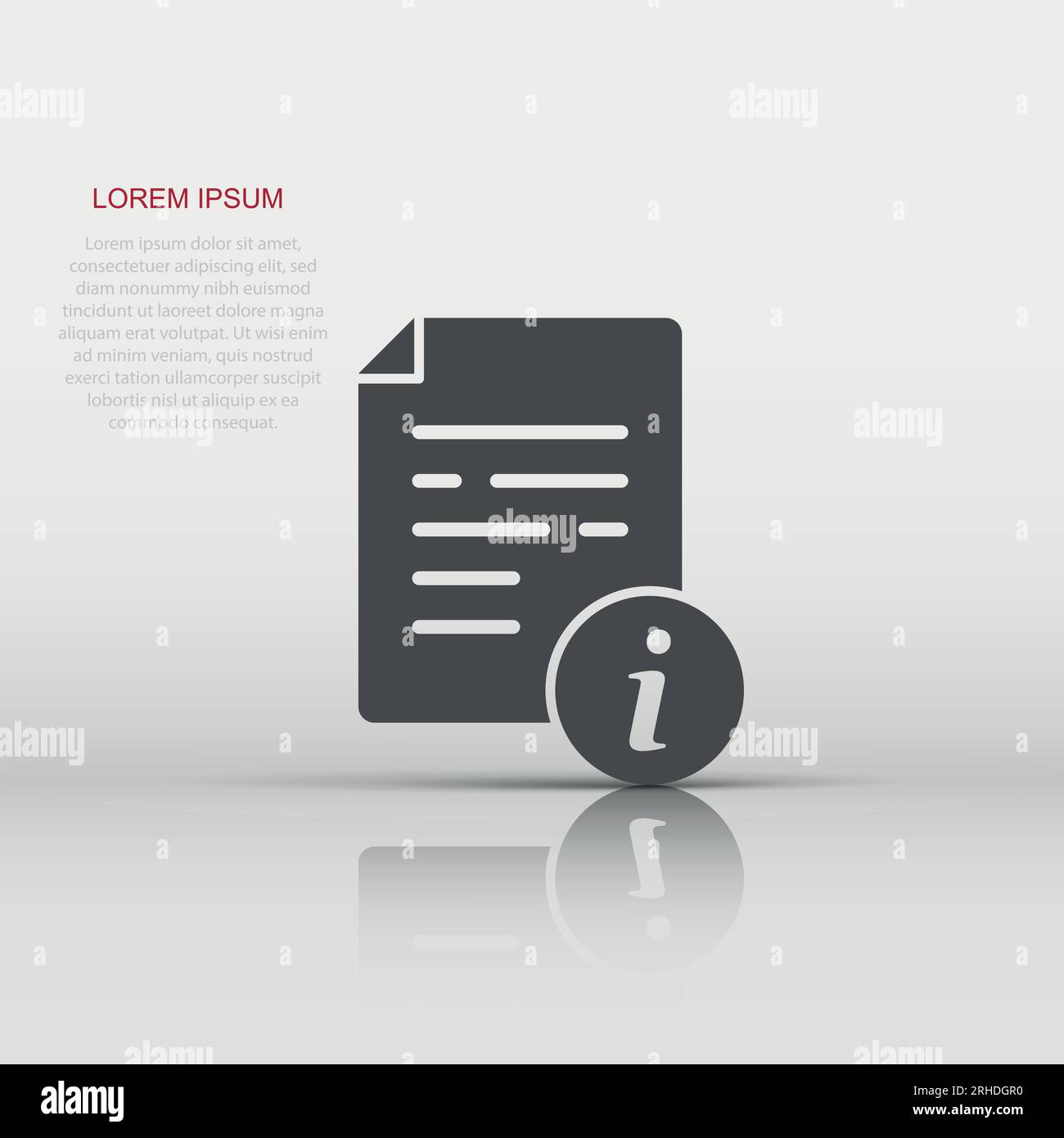 Instruction document icon in flat style. Manual vector illustration on ...