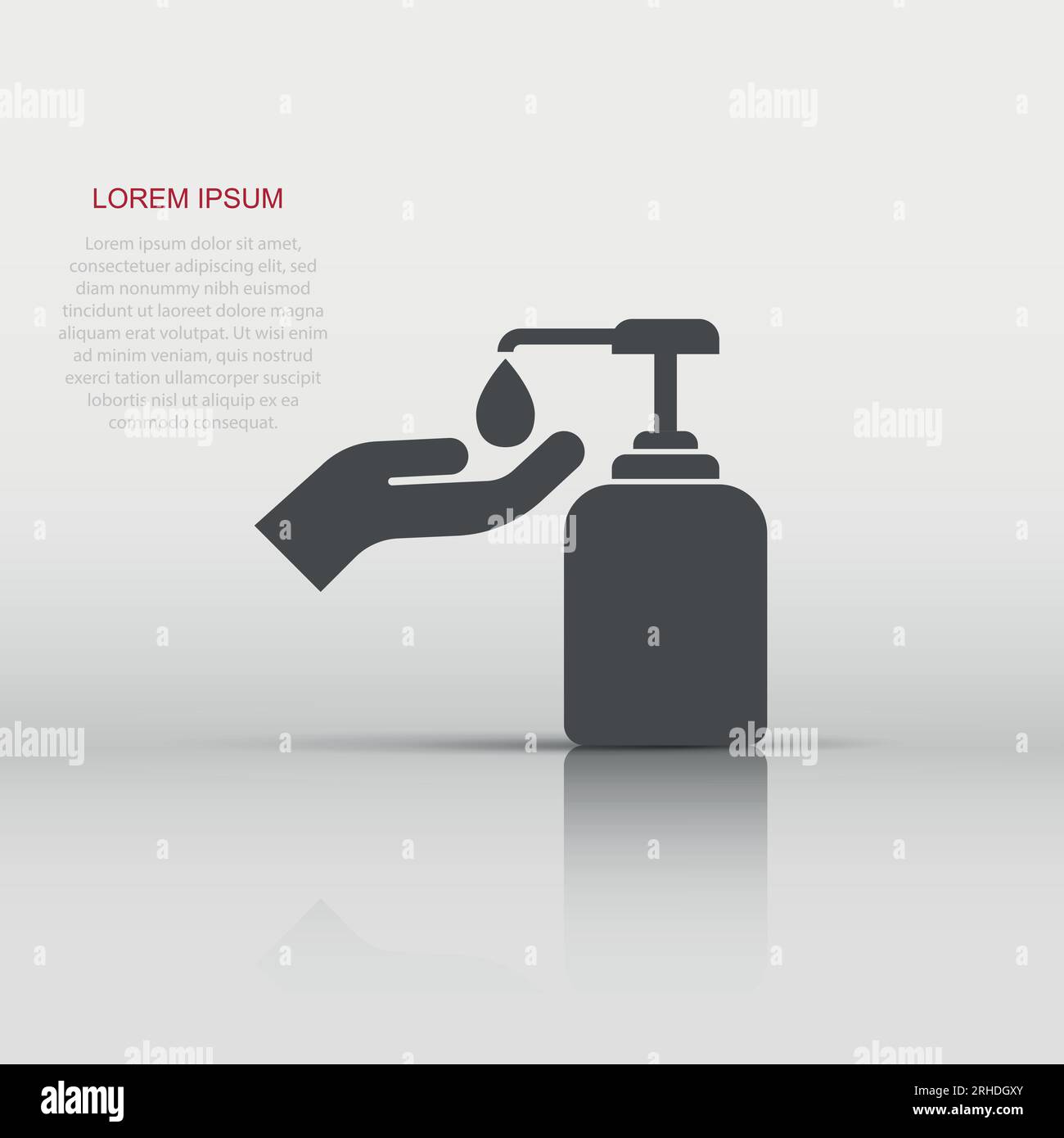 Hand sanitizer icon in flat style. Antiseptic bottle vector ...