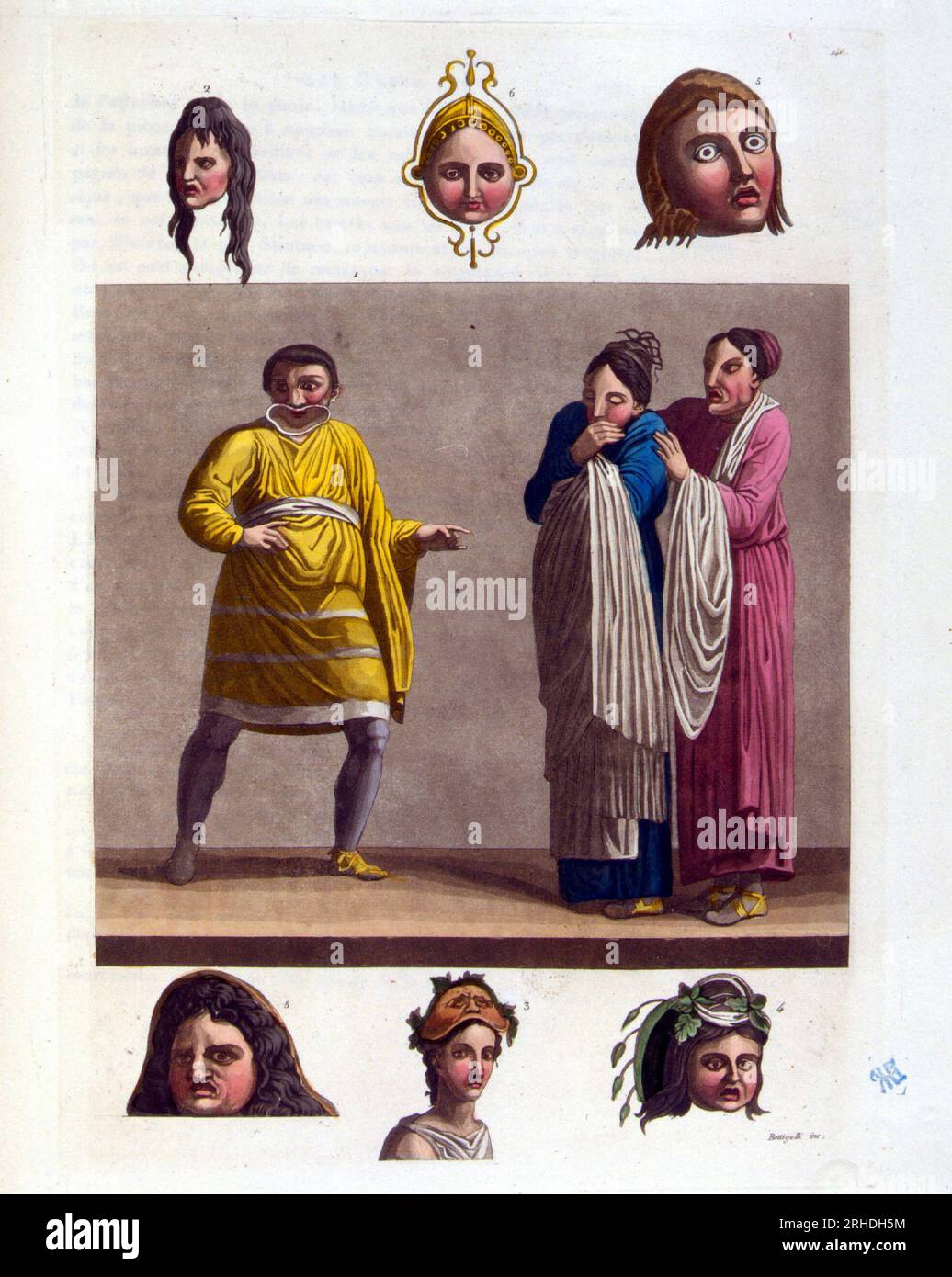 Masques de theatre de l'antiquite grecque - in "Le costume ancien et ...