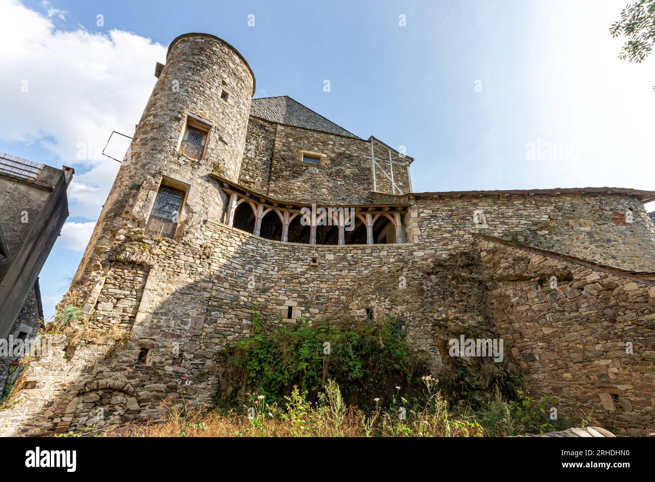 Najac, France. The Maison du Gouverneur (Governor's House or Manor) in ...