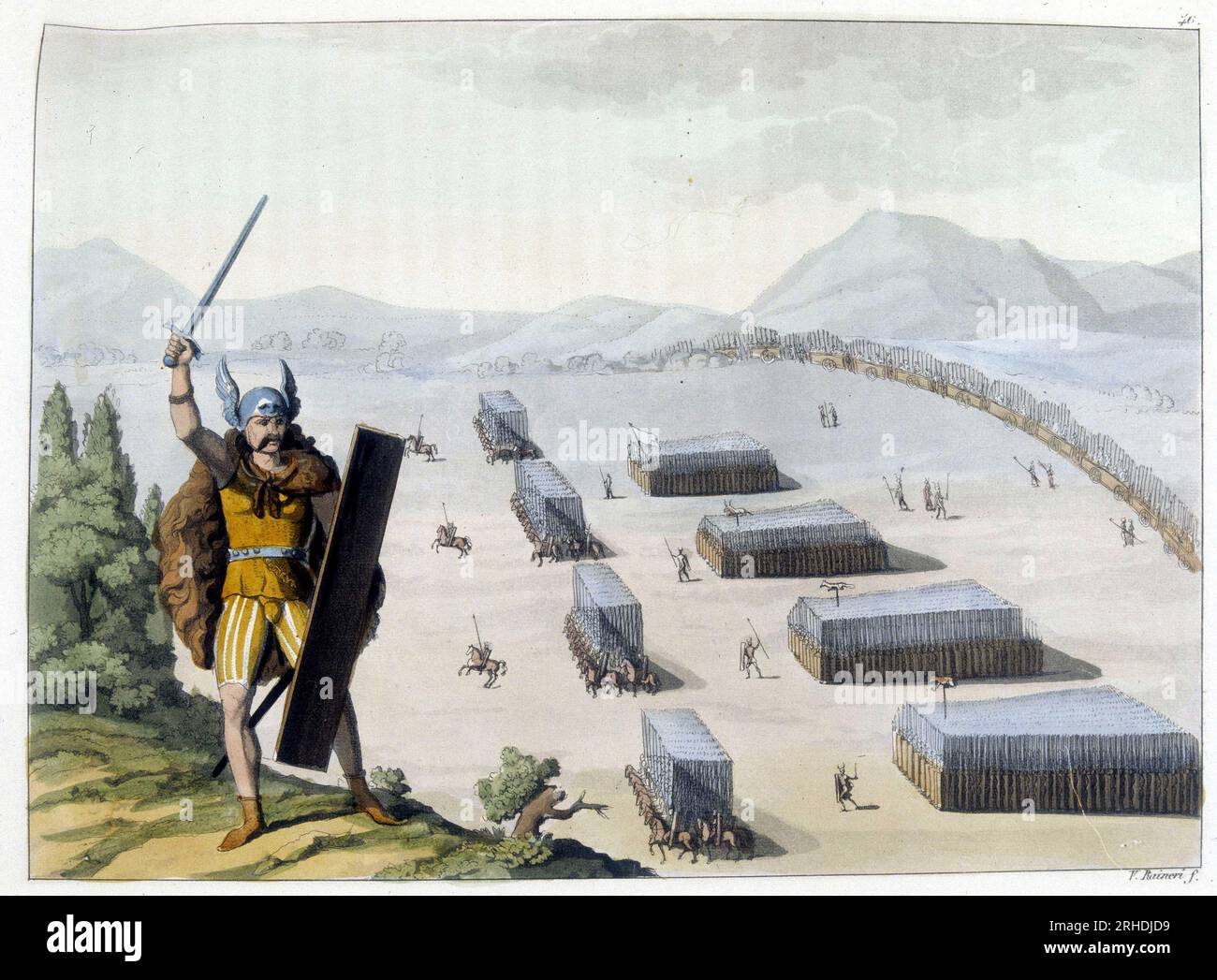 Camp des anciens germains - in "Le costume ancien et moderne" par Jules ...