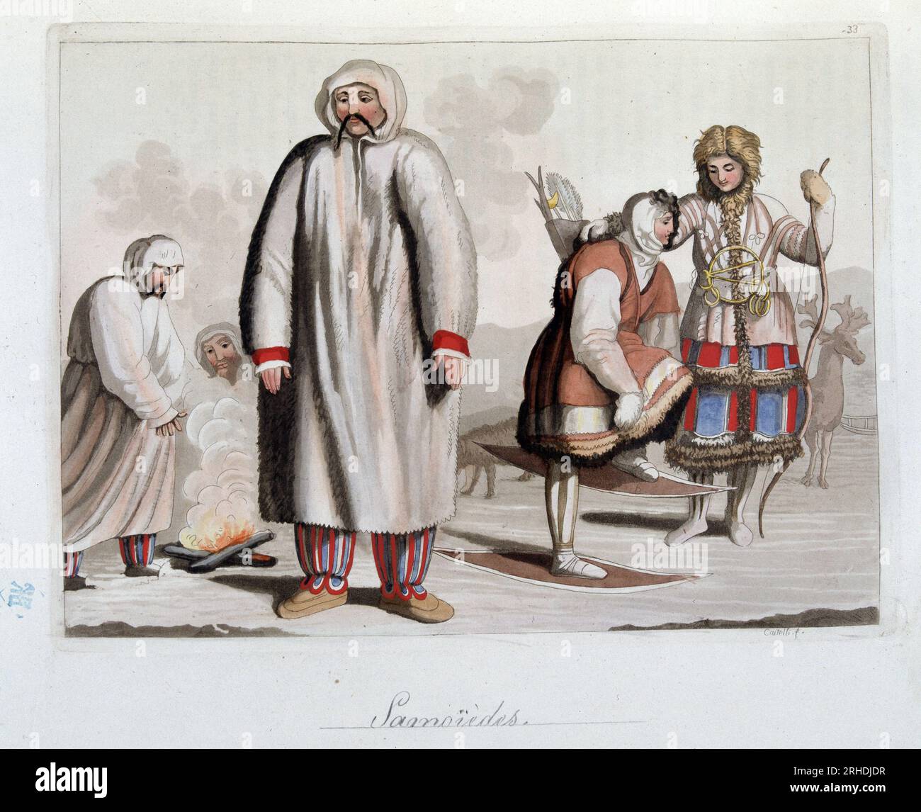 Samoyedes (peuple nomade d'origine mongole, Siberie) - in "Le Costume ...