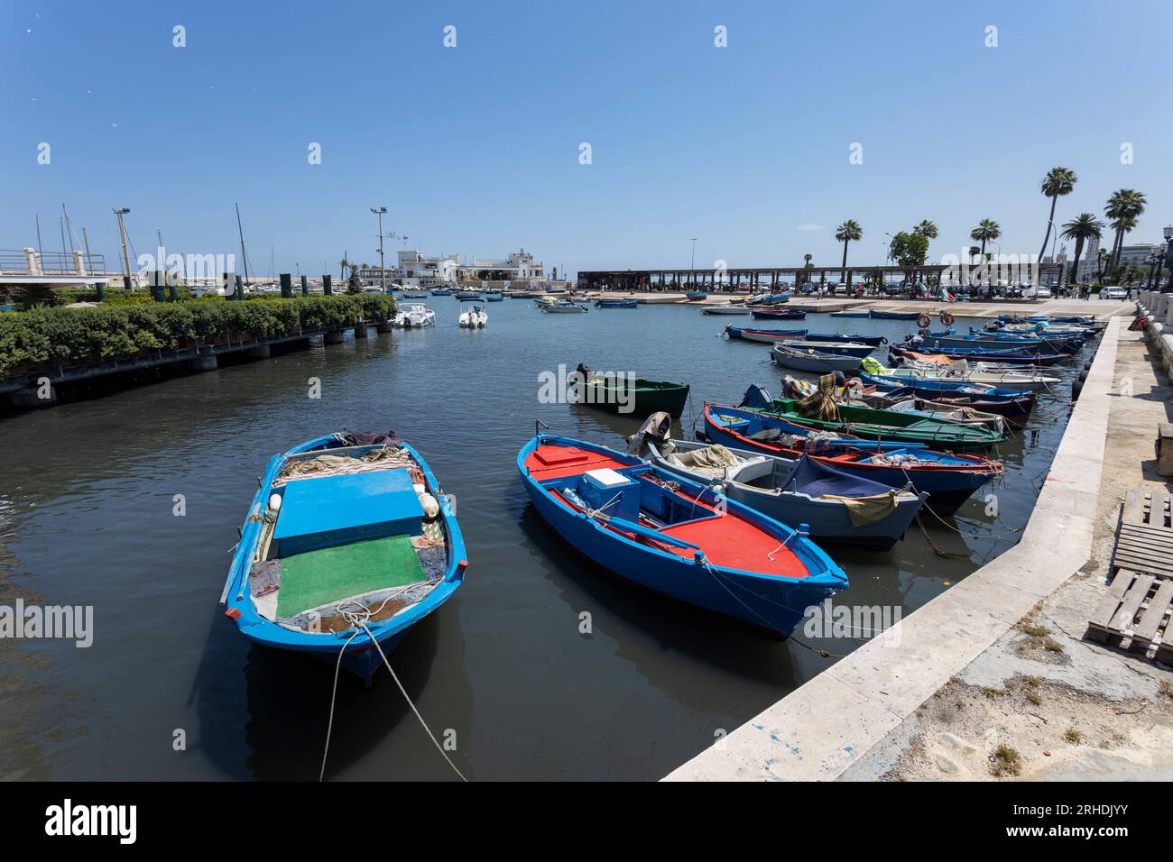 BARI, ITALY, JULY 9, 2023 - View of the port of Bari in Apulia, Italy ...