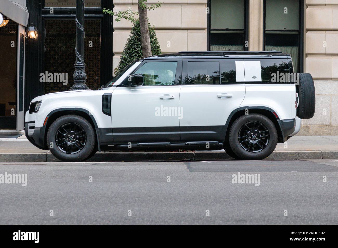 NEW YORK, USA-AUGUST 7, 2023: Land Rover Defender 110 X (L663 Stock ...
