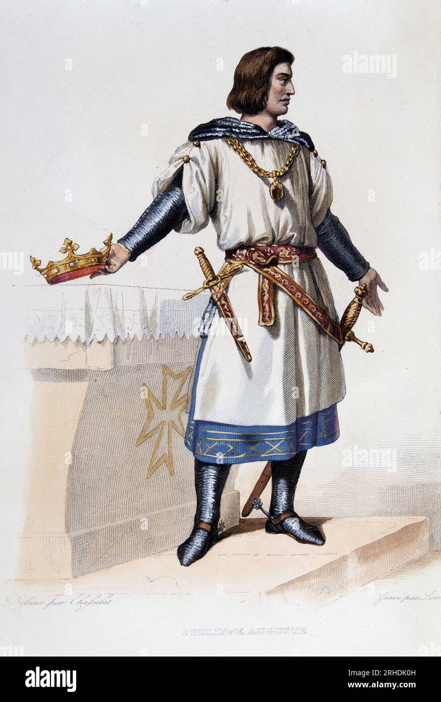 Philippe Auguste - in "Le Plutarque FranÁais" 1844-1847 Stock Photo - Alamy