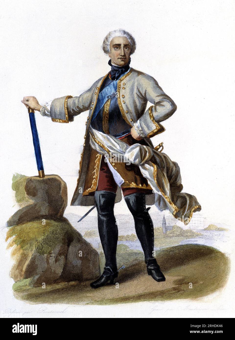 Portrait de Maurice comte de Saxe, marechal de France (1696-1750) - in ...