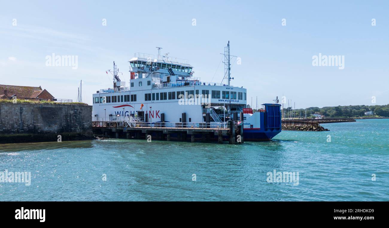 Wightlink Ferry at Yarmouth,Isle of Wight, England,UK Stock Photo - Alamy