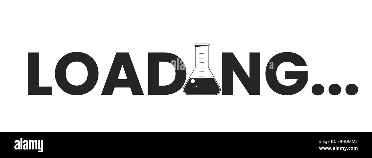 Measuring flax with liquid monochrome loading text Stock Vector Image ...