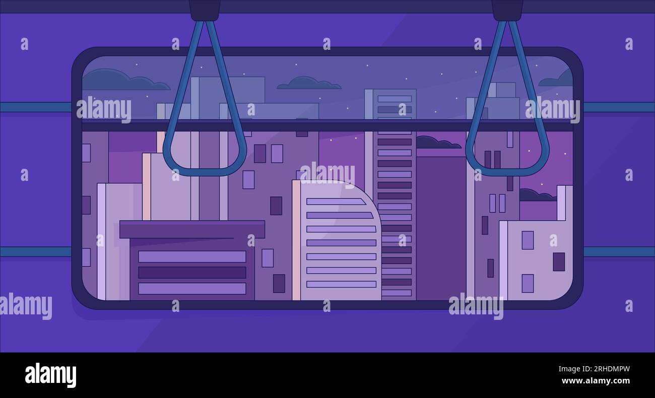 Skyscrapers from subway window chill lo fi background Stock Vector ...