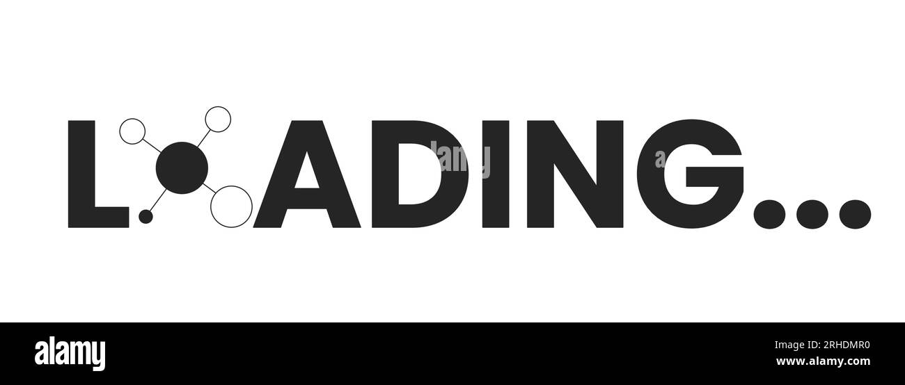 Molecule monochrome loading text Stock Vector Image & Art - Alamy