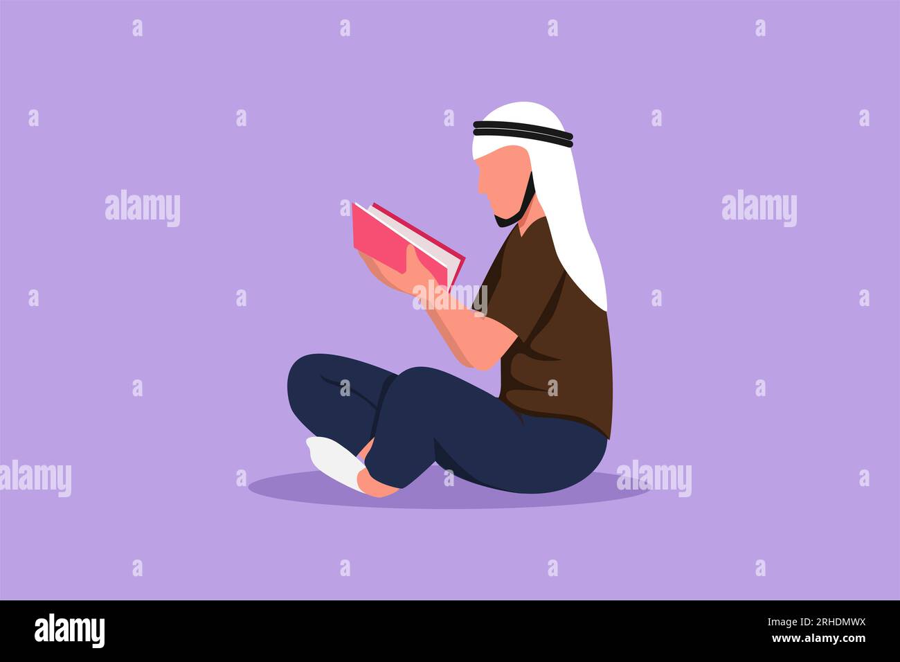 Cartoon illustration reader man book hi-res stock photography and ...