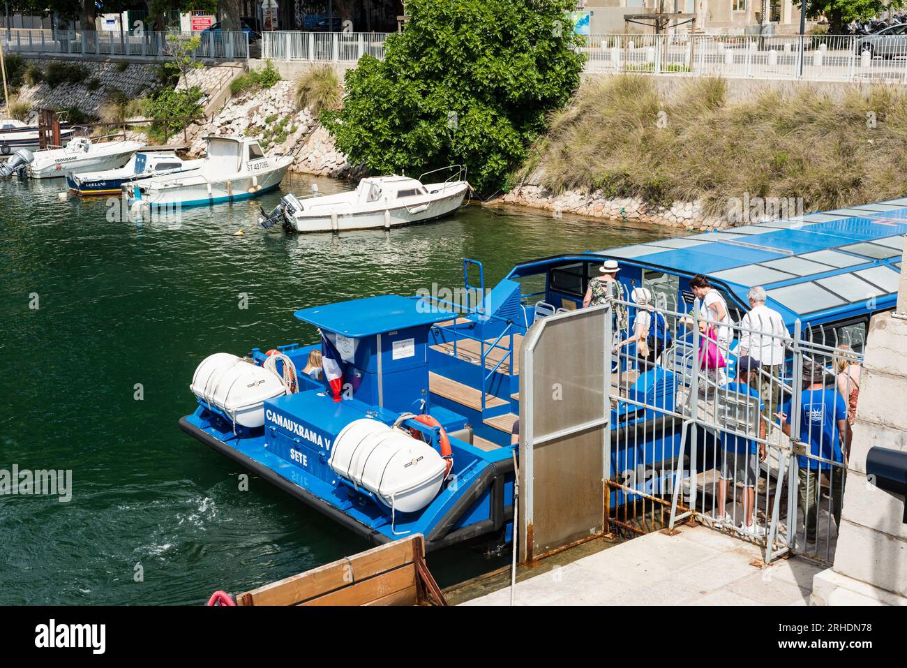 Water Bus operating between Meze and Sete waiting for passengers at ...