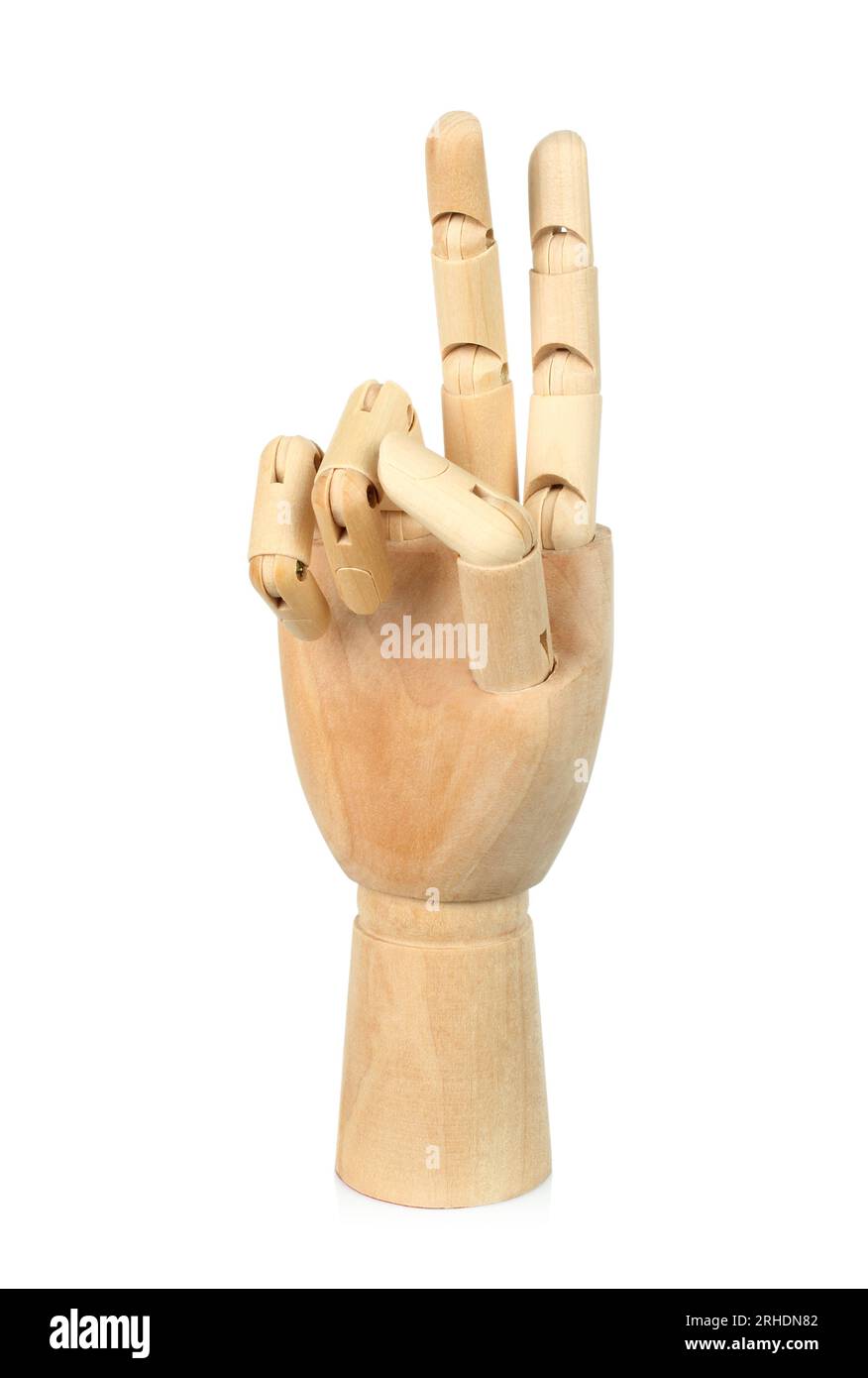 Wooden hand pointing finger cut Cut Out Stock Images & Pictures - Alamy