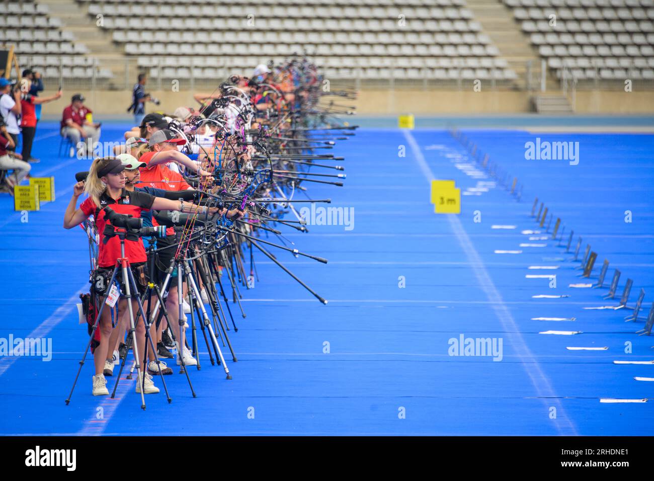 Paris, France. 15th Aug, 2023. First day of the Archery World Cup in ...